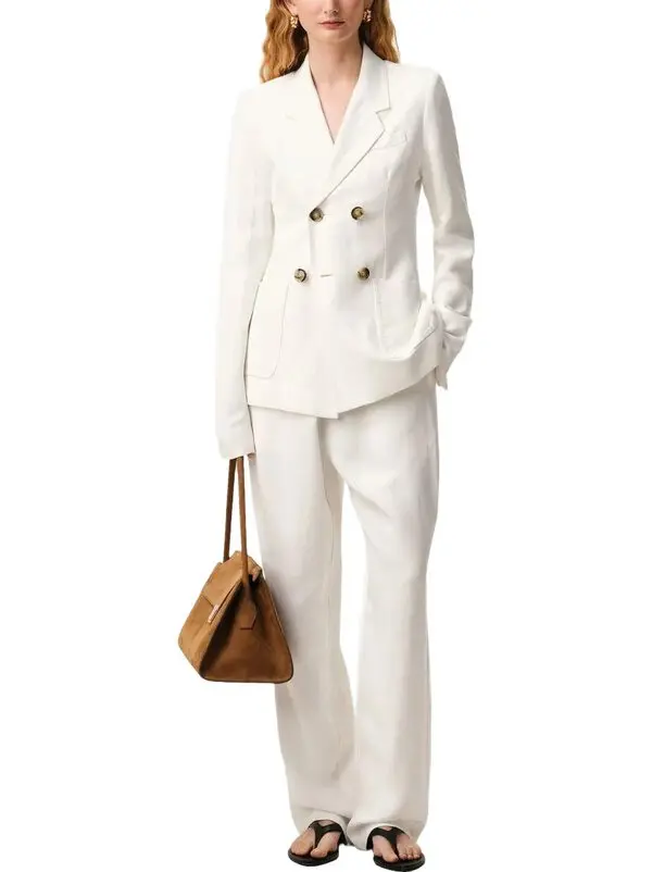 Ami Elasticated Waist Trousers - White