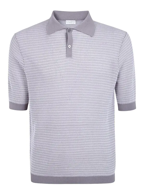 BALLANTYNE Bicolor Polo Shirt - Gray