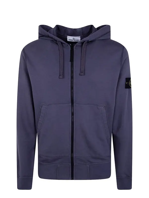 Stone Island Full Zip Hoodie - Blue