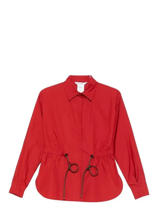 Max Mara Tazzina Cotton Poplin Shirt - Red