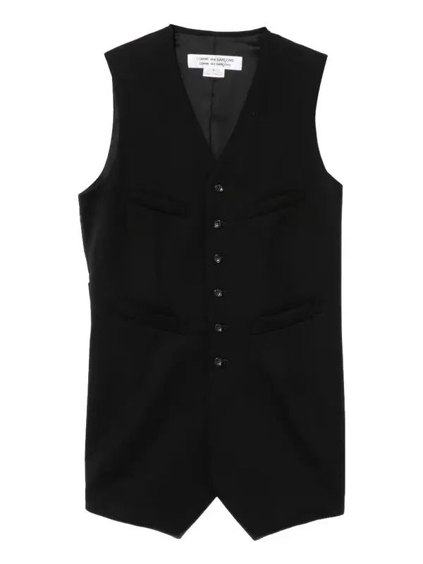 Comme Des Garçons Long Waistcoat - Black