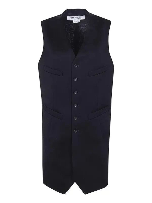 Comme Des Garçons Long Waistcoat - Black