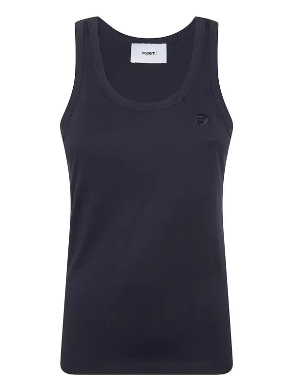 Coperni Lightweight Logo Tank Top - Black
