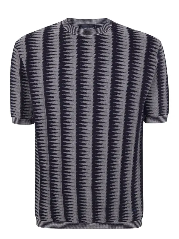 Emporio Armani Cotton Pullover - Blue