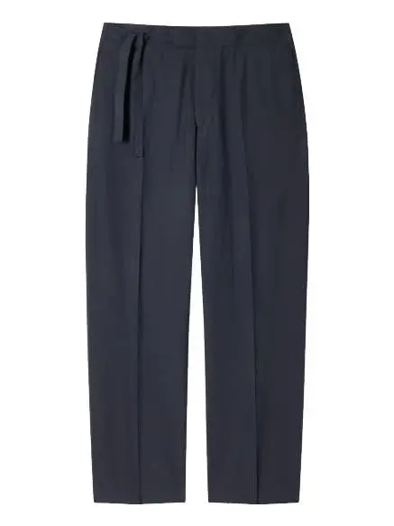Paul Smith Cotton-lyocell Tie-waist Trousers - Blue