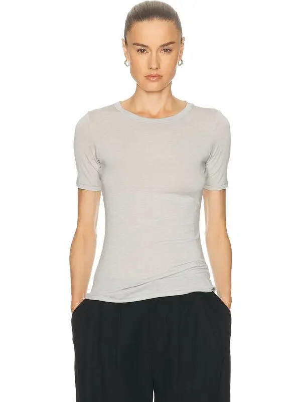 SKIMS Sheer Modal T-shirt - Heather Grey