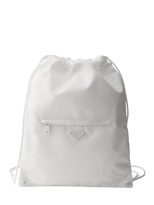 Prada Re-nylon Drawstring Backpack - White