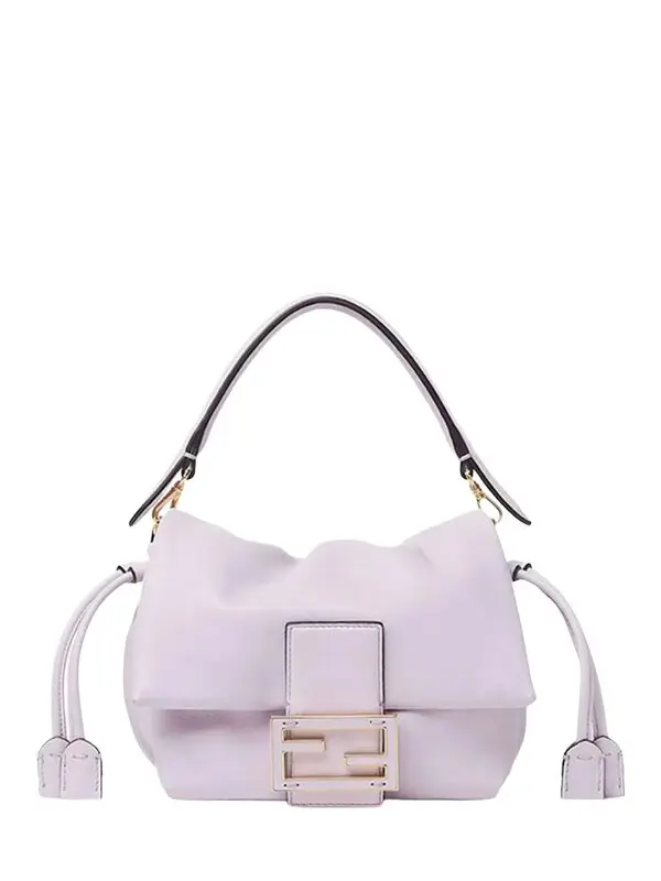 Fendi Mother Baguette Small In Nappa - Pink & Purple