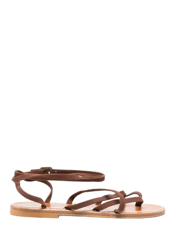 K.JACQUES Gaia Suede Sandals - Brown