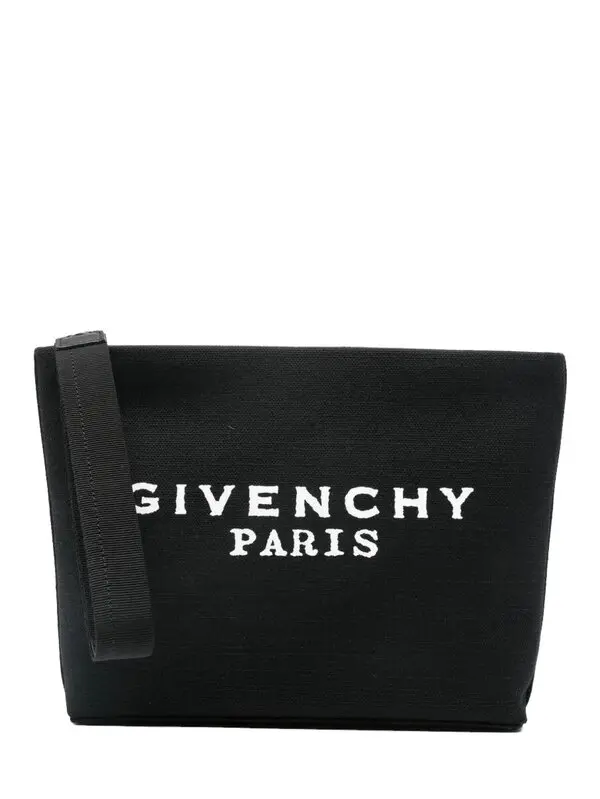 Givenchy Canvas Zip Pouch - Black