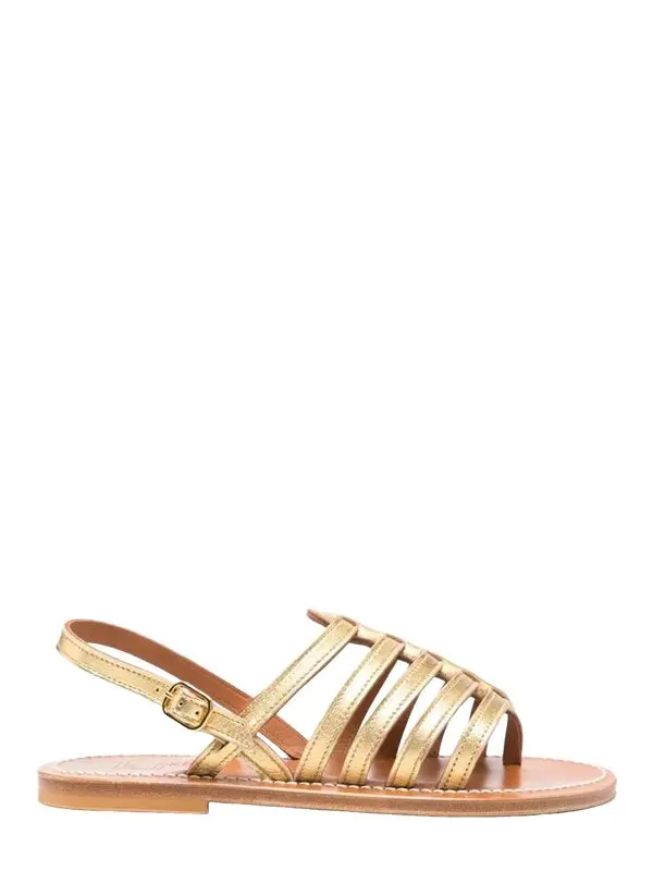 K.JACQUES Homere Leather Sandals - Metallic