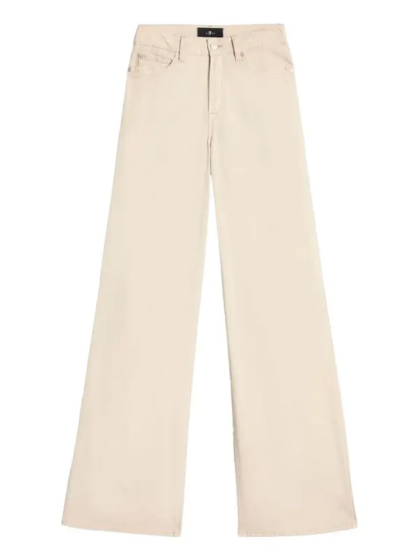 7 For All Mankind Lotta High-rise Wide Leg Jeans - Nude & Neutrals