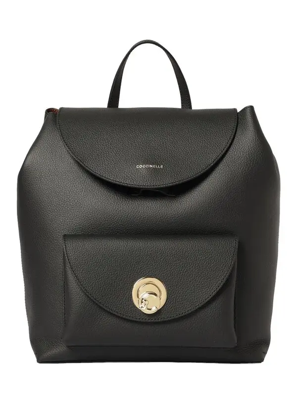 COCCINELLE Nikla Grained Leather Backpack - Black