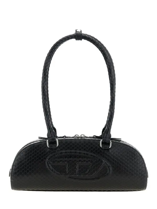 DIESEL® 1dr Dome Bag With Embossed Logo - Black