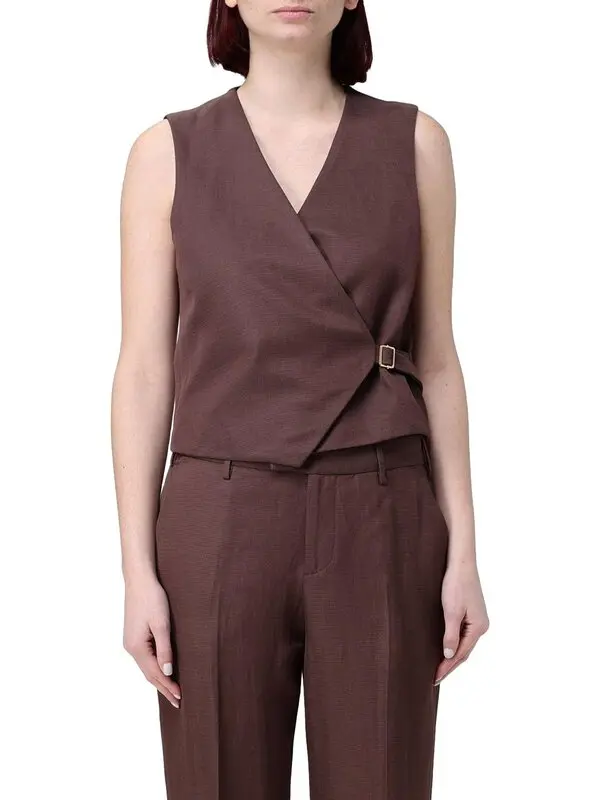 PT TORINO Sleeveless Waistcoat - Brown