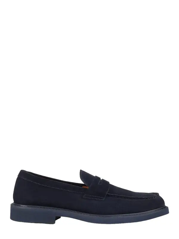 DOUCAL'S Suede Calfskin Loafers - Blue