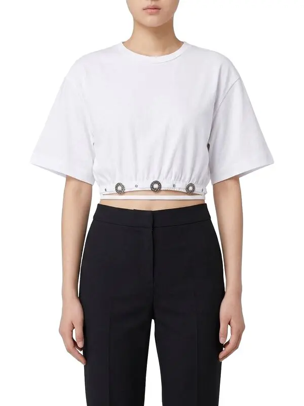 Pinko Cropped Top - White