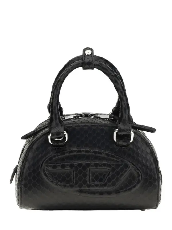 DIESEL® 1dr Dome Print Leather Bag - Black