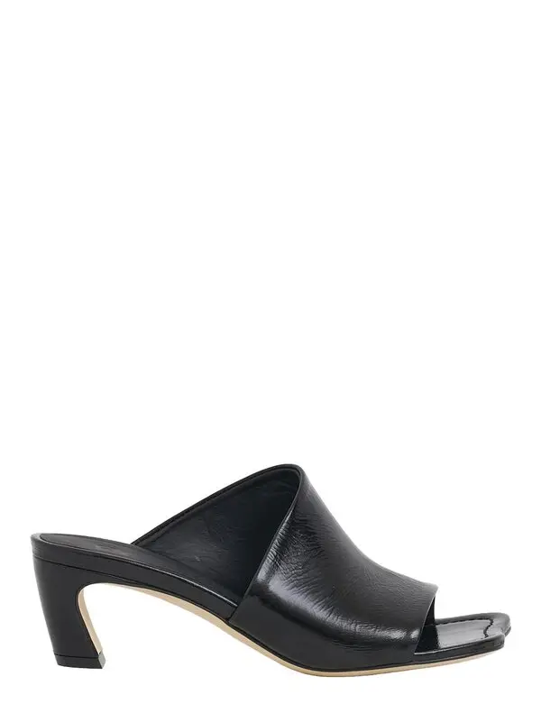 POEVE Leather Mules - Black