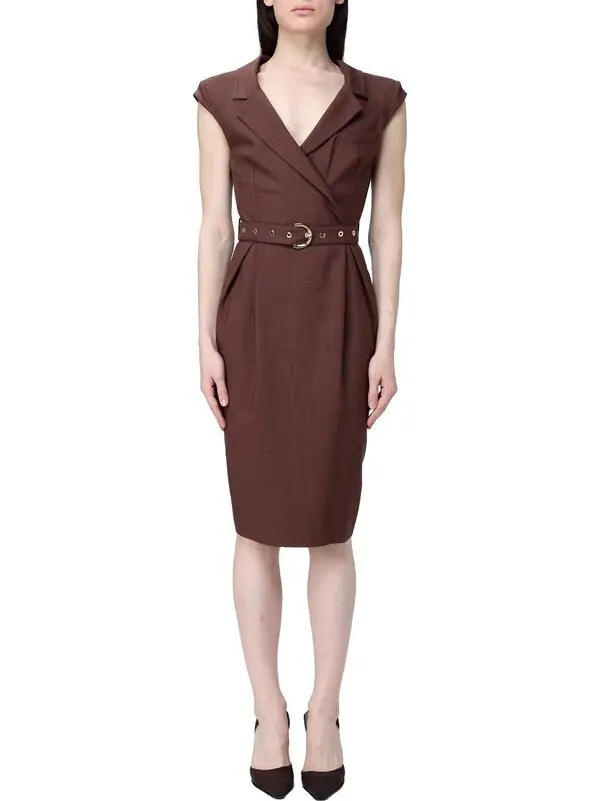 Pinko Belted Dress - Brown