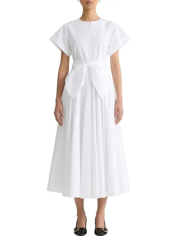 PATOU Cotton Poplin Midi Dress - White