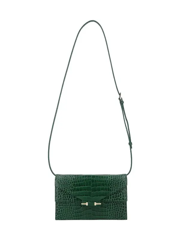 TOM FORD Crocodile Print Leather Mini Bag - Green