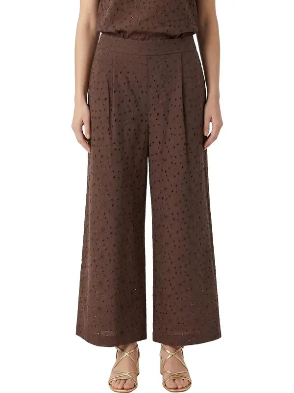 TWINSET Sangallo Palazzo Trousers - Brown