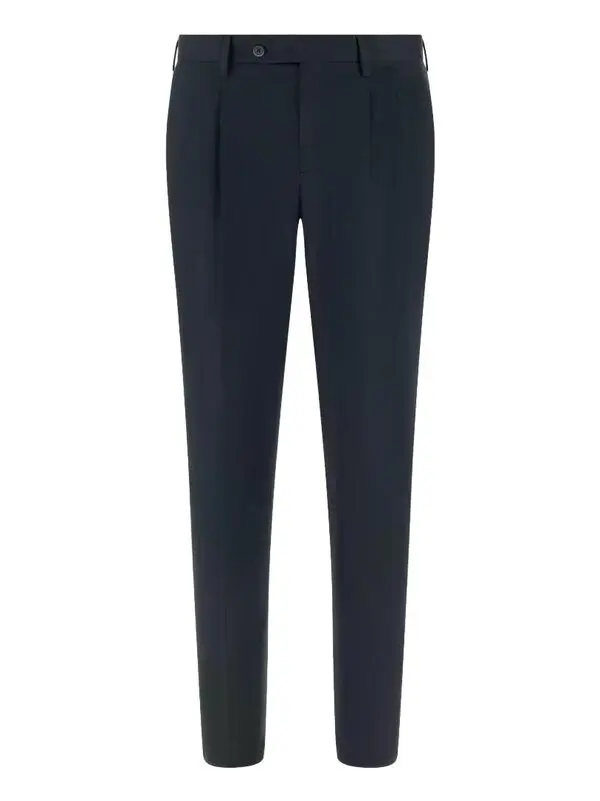 Boggi Milano Pleated Trousers - Blue