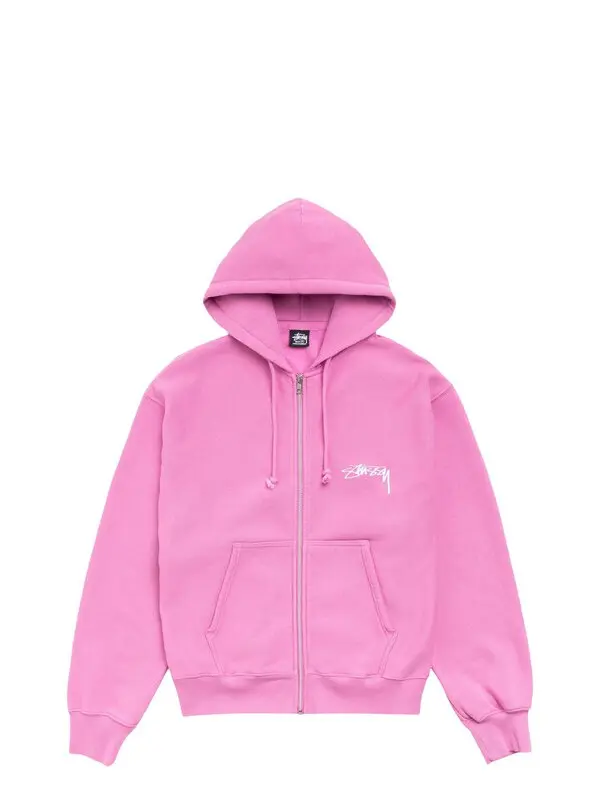 StÜssy Stack Zip Hoodie - Pink
