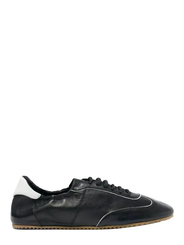 SCAROSSO Riley Leather Sneakers - Black