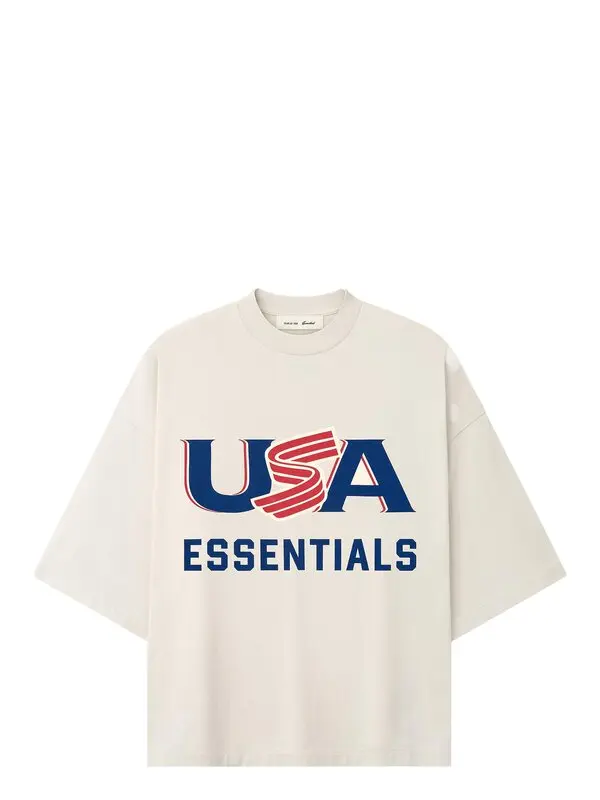 Fear Of God Usa Merch Tee - White
