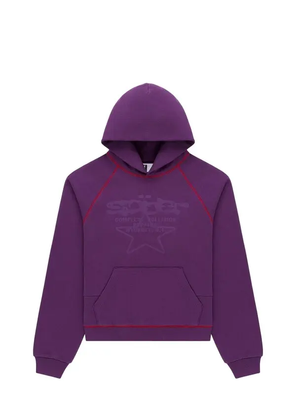 SP5DER Splat Collision Hoodie - Purple