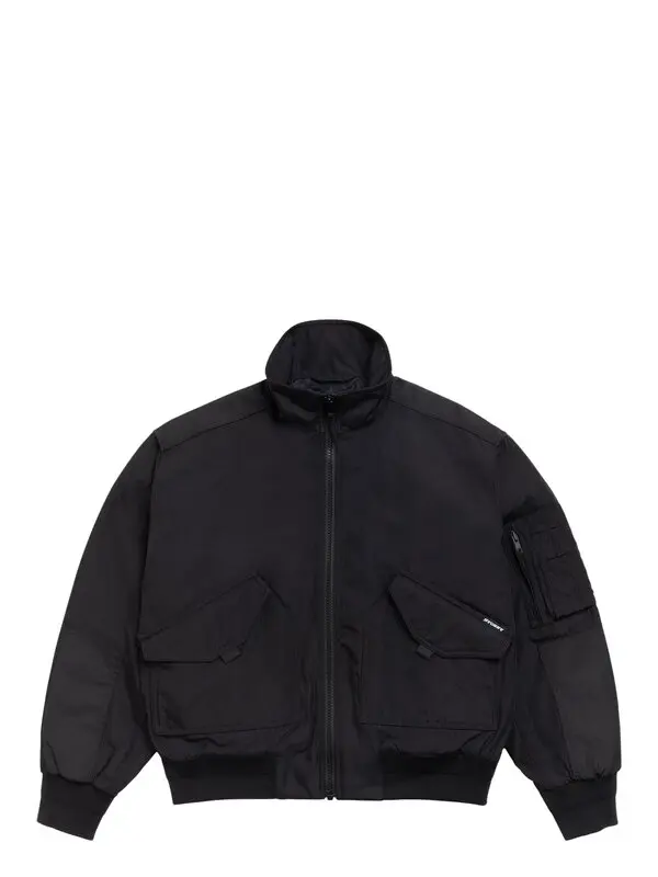 StÜssy Mock Neck Flight Bomber - Black
