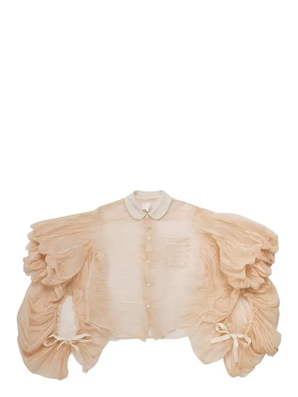 Tao Comme Des Garçons Ruffled Collar Blouse - Tan