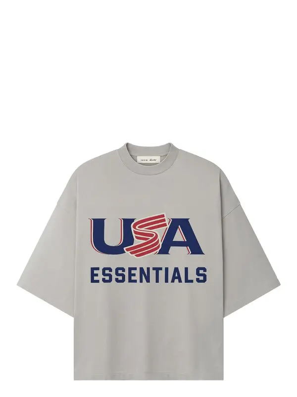 Fear Of God Usa Merch Tee - Grey
