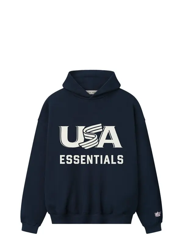 Fear Of God Usa Sport Hoodie - Blue