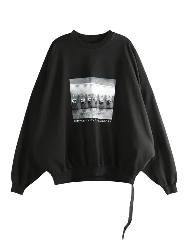 Rick Owens Hun Crewneck T-shirt - Black