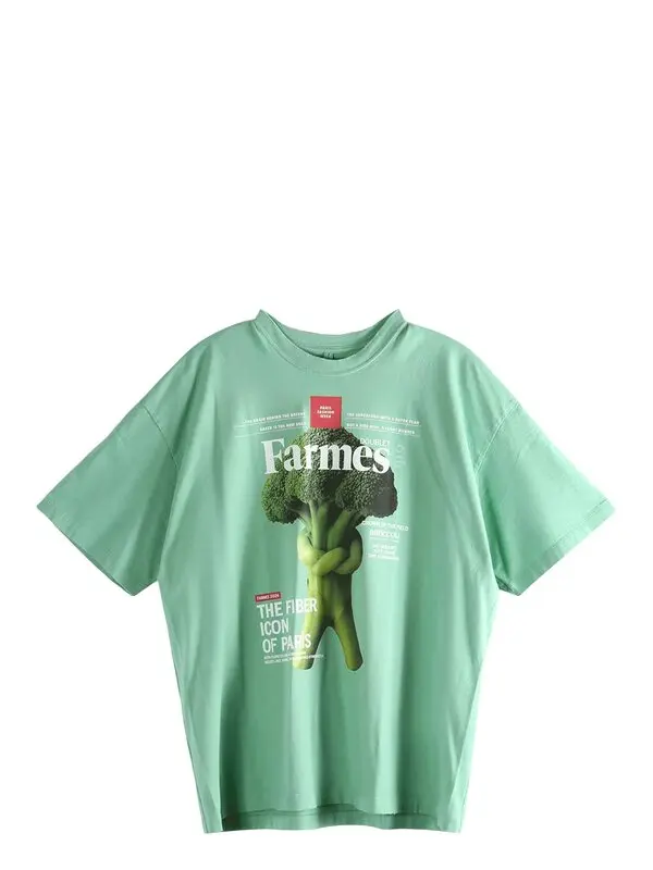 DOUBLET Farmes" Broccoli Print T-shirt - Green