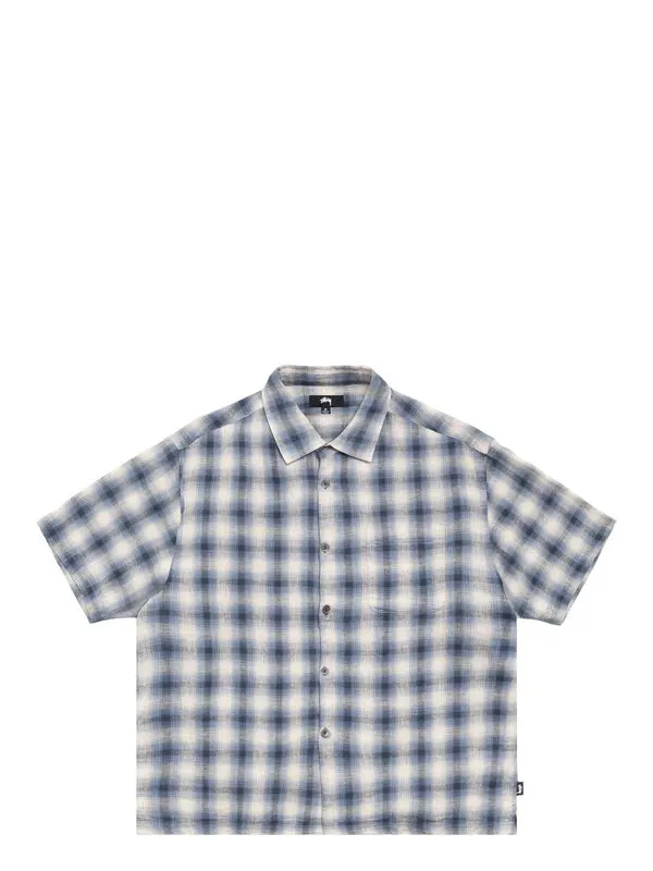 StÜssy Liam Short-sleeve Plaid Shirt - Blue