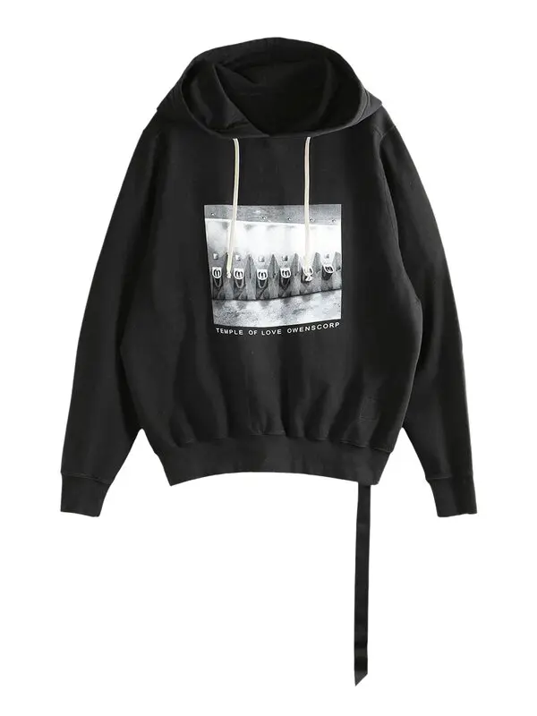 Rick Owens Felpa Oversized Hoodie - Black