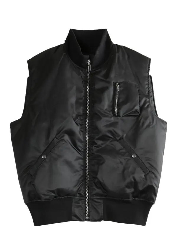 Rick Owens Imbottito Senza Maniche Tankers Bomber - Black