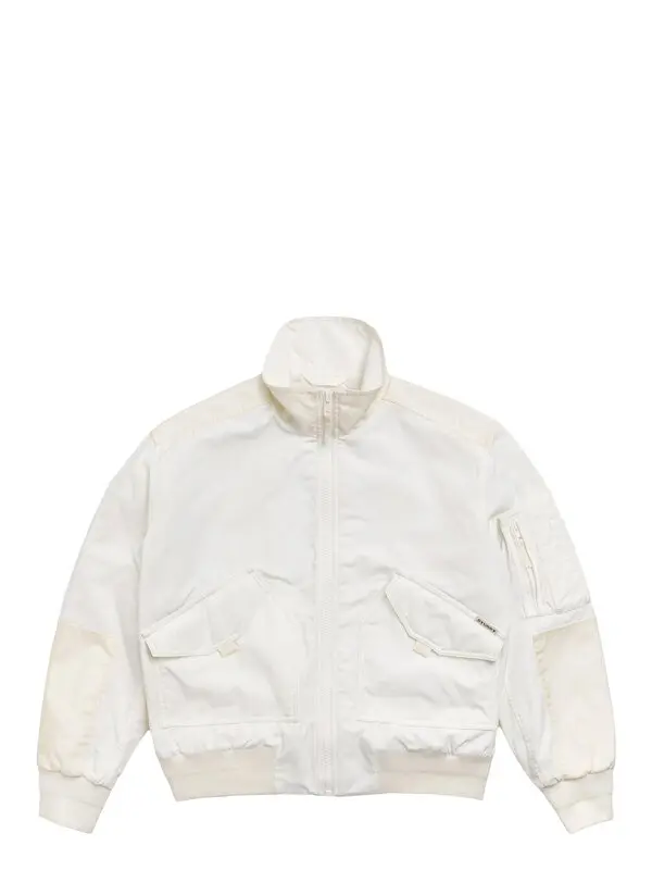 StÜssy Mock Neck Flight Bomber - White