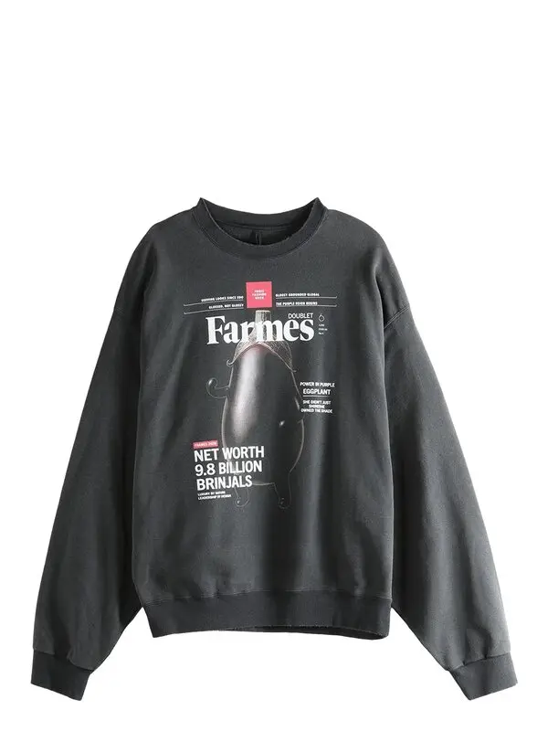 DOUBLET Farmes Magazine Cover Sweatshirt - Black