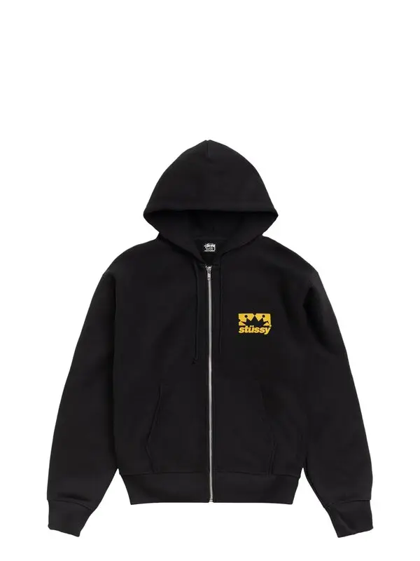 StÜssy Box Crown Zip Hoodie - Black
