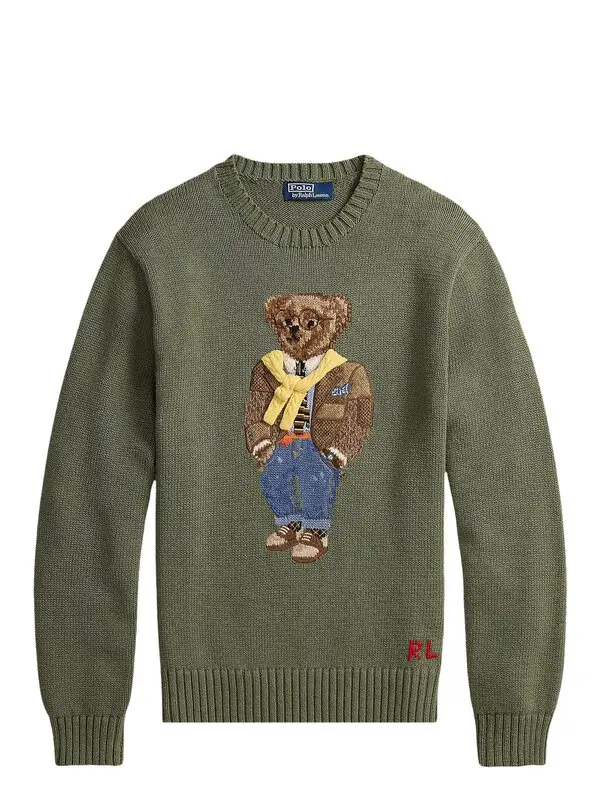 Polo Ralph Lauren Long-sleeve Hudson Valley Bear Sweater - Grey