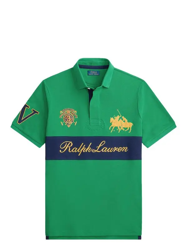 Polo Ralph Lauren Script Chest Stripe Polo - Green