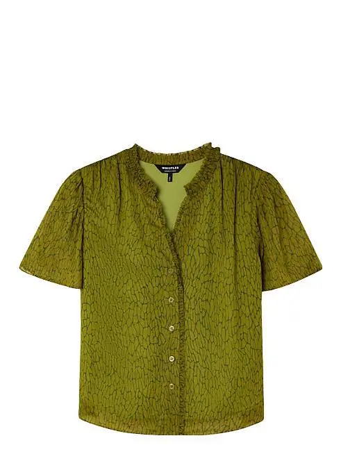 Whistles Dragonfly Abstract-print Woven Blouse - Multi-coloured