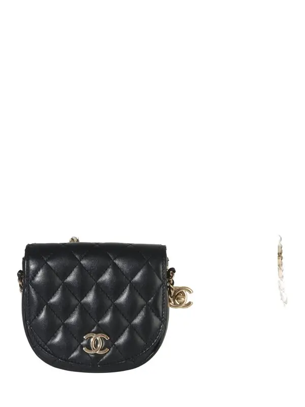 Chanel Quilted Lambskin Side Packs Flap Bag - White