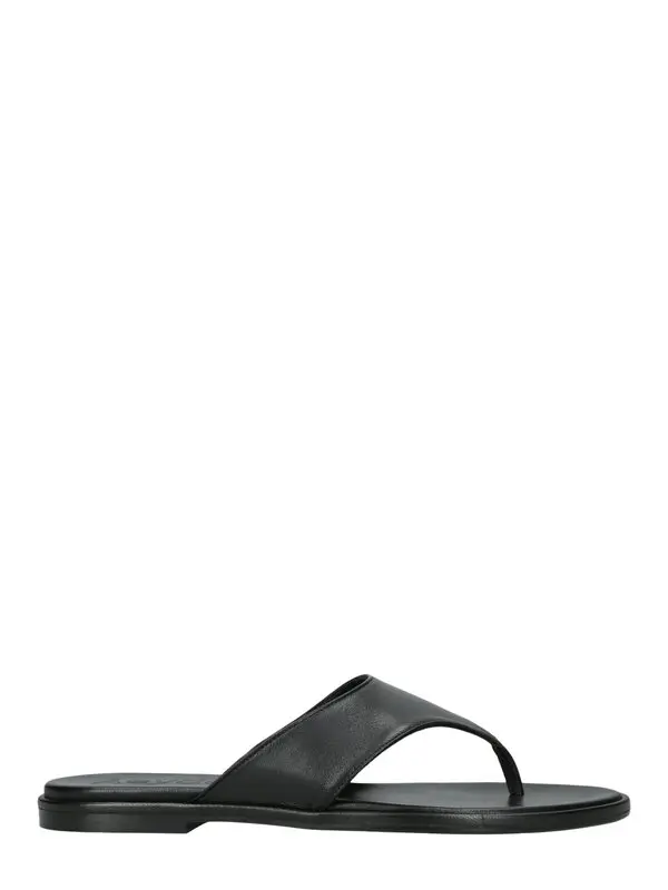 AeydĒ Leather Flip Flops - Black