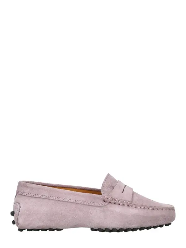 TOD'S Suede Gommino Driving Loafers - Pink